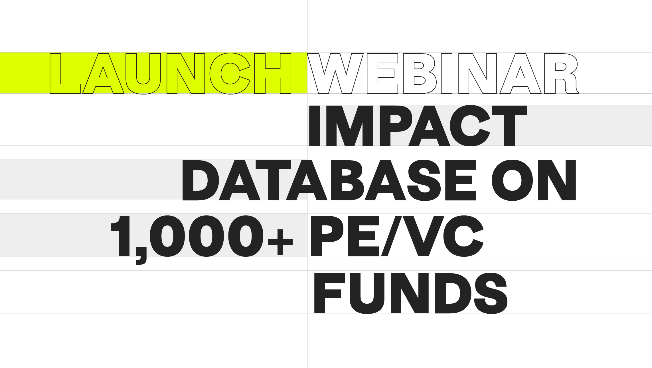 On-demand launch webinar: Impact database on 1000+ PE/VC funds